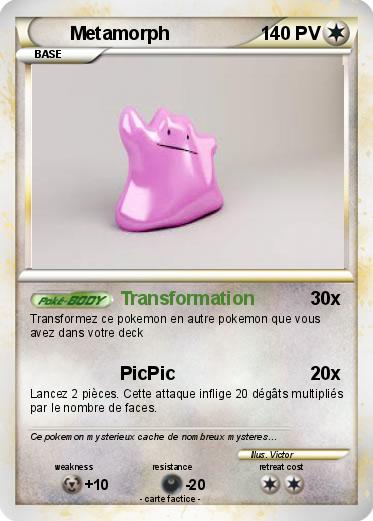 Pokémon Metamorph 104 104 - Transformation - Ma carte Pokémon