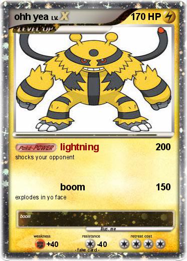 Pokémon ohh yea - lightning - My Pokemon Card