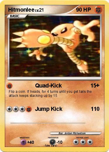 Pokémon Hitmonlee 99 99 - Quad-Kick 15+ - My Pokemon Card