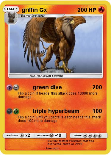 Pokémon griffin Gx 2 2 - green dive - My Pokemon Card