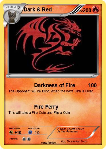 Pokémon Dark Red 25 25 - Darkness of Fire - Ma carte Pokémon