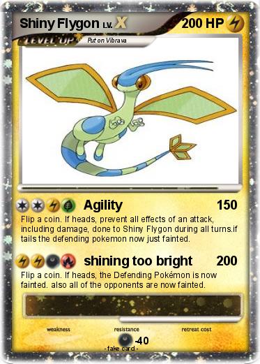 Pokémon Shiny Flygon 13 13 - Agility - My Pokemon Card