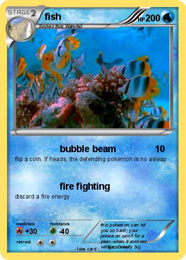 Pokémon fish 386 386 - bubble beam - My Pokemon Card