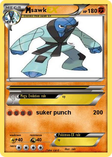 Pokémon sawk 135 135 - suker punch - My Pokemon Card