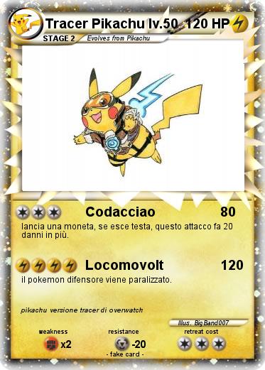 Pokémon Tracer Pikachu lv 50 50 - Codacciao - My Pokemon Card