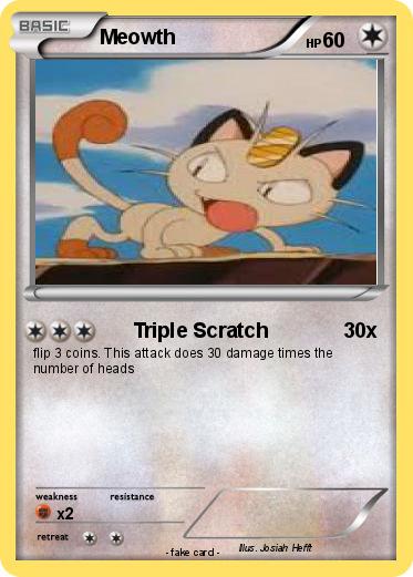Pokémon Meowth 247 247 - Triple Scratch - My Pokemon Card