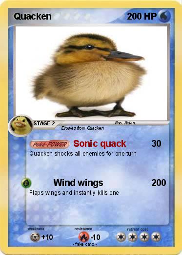 Pokémon Quacken - Sonic quack - My Pokemon Card