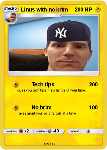Pokémon Linus with no brim - Tech tips - My Pokemon Card