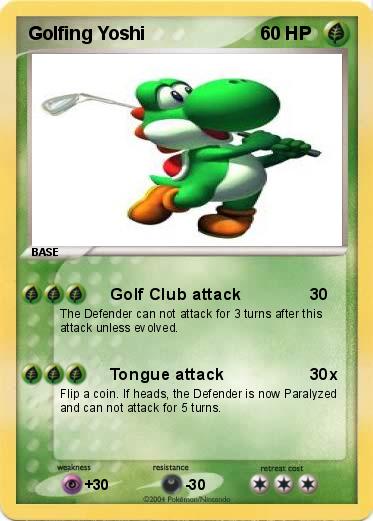 Pokémon Golfing Yoshi - Golf Club attack - My Pokemon Card