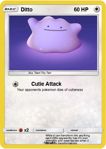Pokémon Ditto 919 919 - Cutie Attack - My Pokemon Card