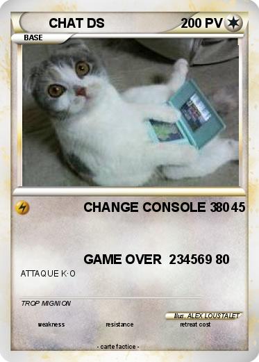 Pokémon CHAT DS 6 6 - CHANGE CONSOLE 3 45 - Ma carte Pokémon