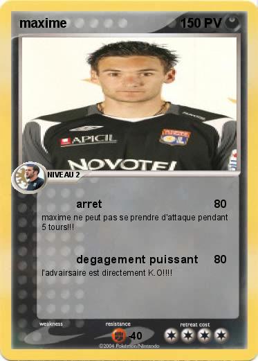 Pokémon maxime 33 33 - arret - Ma carte Pokémon