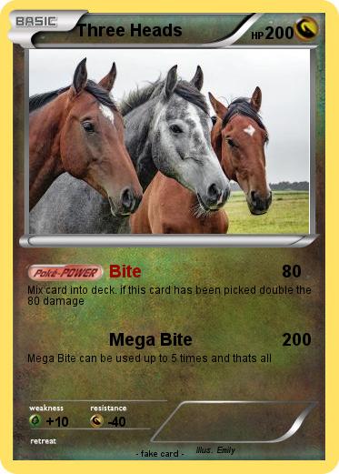 Pokémon Three Heads 2 2 - Bite - My Pokemon Card
