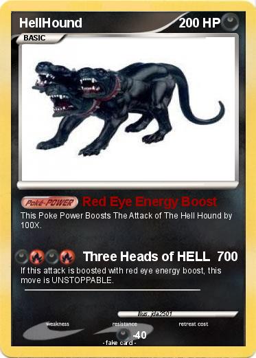 Pokémon HellHound 25 25 - Red Eye Energy Boost - My Pokemon Card