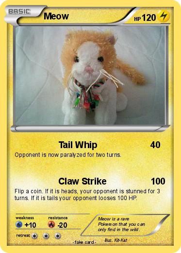 Pokémon Meow 230 230 - Tail Whip - My Pokemon Card