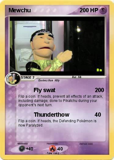 Pokémon Mewchu 9 9 - Fly swat - My Pokemon Card