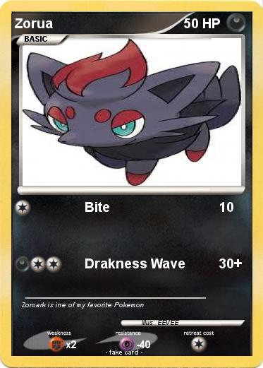 Pokémon Zorua 987 987 - Bite - My Pokemon Card