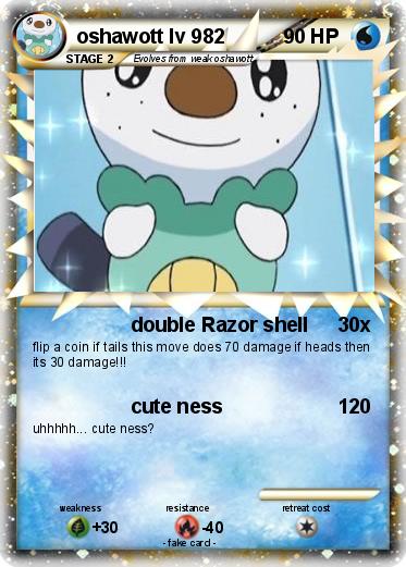 Pokémon oshawott lv 982 982 - double Razor shell - My Pokemon Card