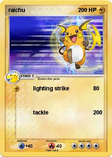 Pokémon raichu 3739 3739 - lighting strike - My Pokemon Card