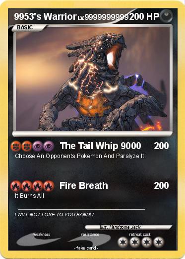 Pokémon 9953 s Warrior - The Tail Whip 9000 - My Pokemon Card