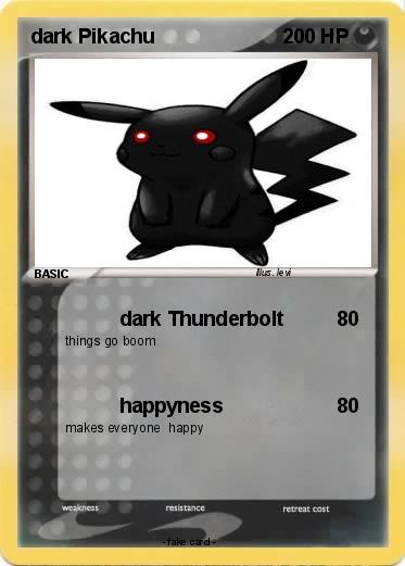 Pokémon dark Pikachu 288 288 - dark Thunderbolt - My Pokemon Card