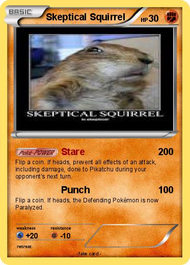 Pokémon Skeptical Squirrel - Stare - My Pokemon Card