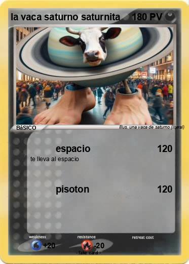 Pokémon la vaca saturno saturnita 3 3 - espacio - Mi carta pokémon