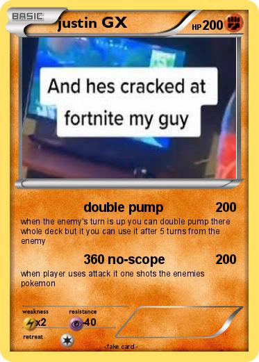 Pokémon justin GX 1 1 - double pump - My Pokemon Card
