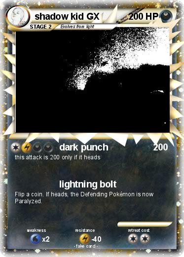 Pokémon shadow kid GX - dark punch - My Pokemon Card