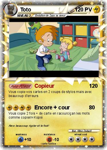 Pokémon Toto 187 187 - Copieur - Ma carte Pokémon