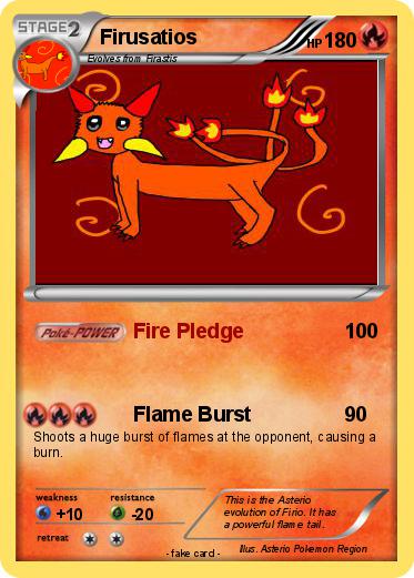 Pokémon Firusatios - Fire Pledge - My Pokemon Card