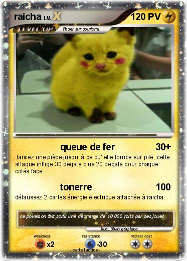 Pokémon raicha 3 3 - queue de fer - Ma carte Pokémon