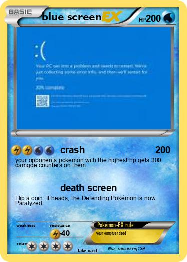 Pokémon blue screen 79 79 - crash - My Pokemon Card