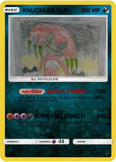 Pokémon KNUCKLES KLR - QUICK FINISH - My Pokemon Card