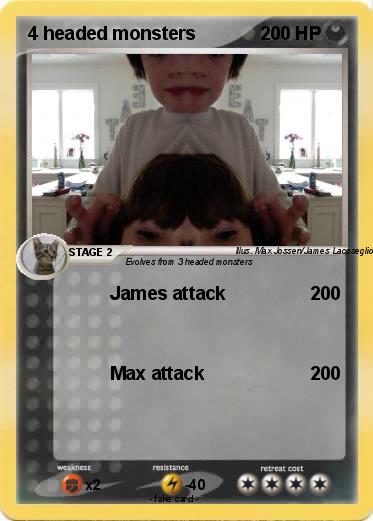 Pokémon 4 headed monsters - James attack - My Pokemon Card
