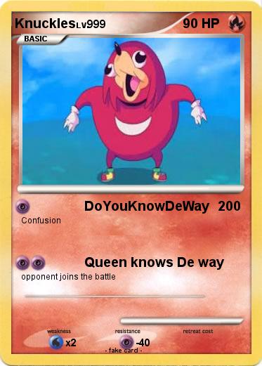 Pokémon Knuckles 922 922 - DoYouKnowDeWay - My Pokemon Card