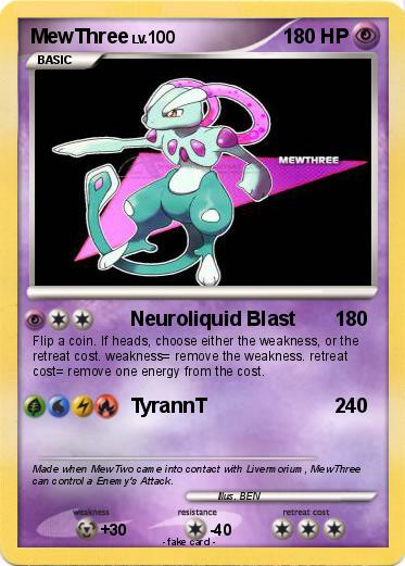 Pokémon MewThree 1096 1096 - Neuroliquid Blast 180 - My Pokemon Card