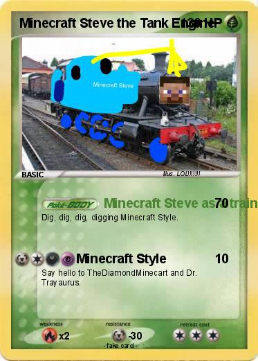 Pokémon Minecraft Steve the Tank Engine - Minecraft Steve as a train ...
