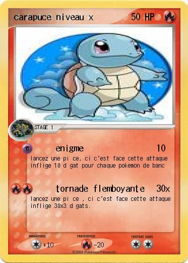 Pokémon carapuce niveau x - enigme - My Pokemon Card