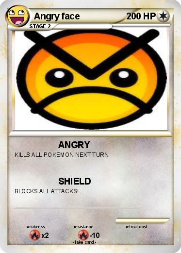 Pokémon Angry face 2 2 - ANGRY - My Pokemon Card