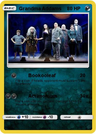 Pokémon Grandma Addams - Bookooleaf - My Pokemon Card