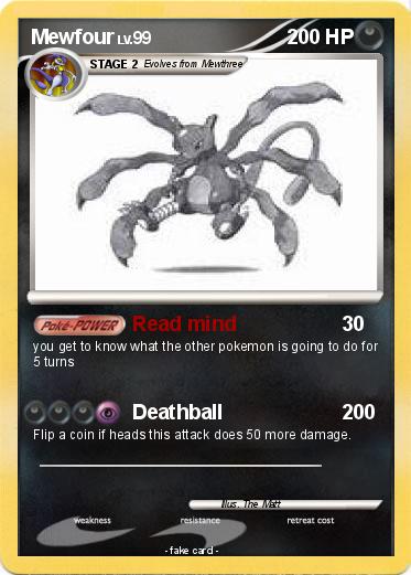 Pokémon Mewfour 109 109 - Read mind - My Pokemon Card