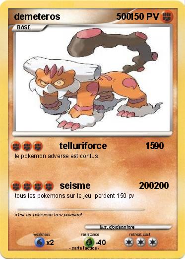 Pokémon demeteros 500 500 - telluriforce 15 - Ma carte Pokémon