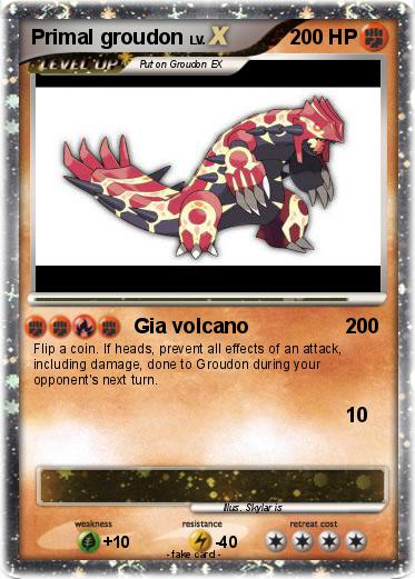 Pokémon Primal groudon 253 253 - Gia volcano - My Pokemon Card