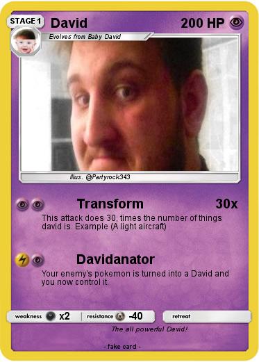 Pokémon David 1858 1858 - Transform - My Pokemon Card