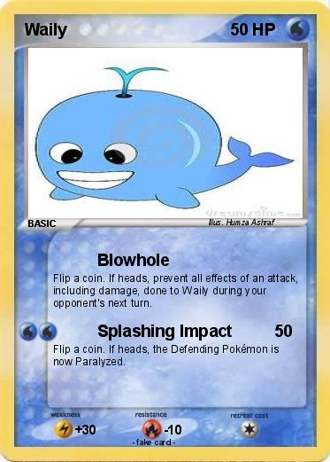 Pokémon Waily - Blowhole - My Pokemon Card
