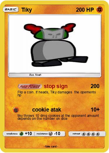Pokémon Tiky 64 64 - stop sign - My Pokemon Card