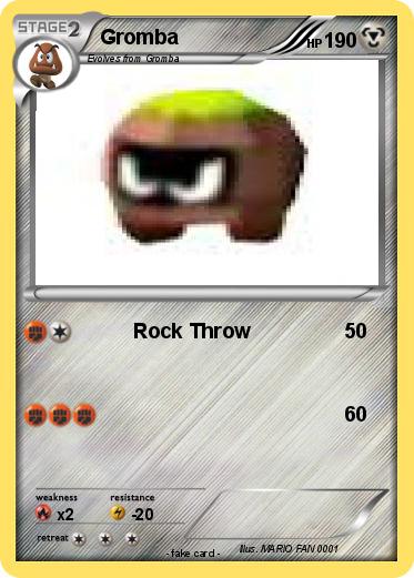 Pokémon Gromba - Rock Throw - My Pokemon Card