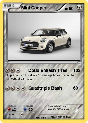 Pokémon Mini Cooper 22 22 - Double Slash Tires - My Pokemon Card