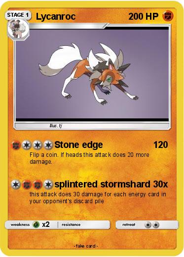 Pokémon Lycanroc 243 243 - Stone edge - My Pokemon Card